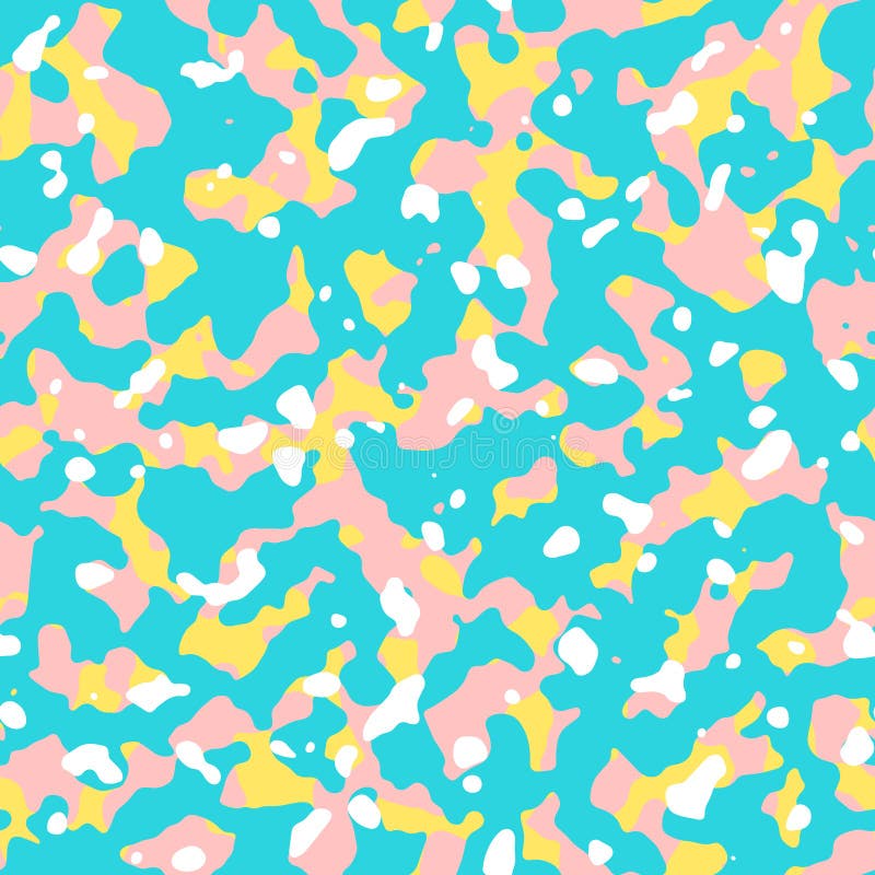Seamless Abstract Bio Pattern. Organic Forms and Pastel Colors Stock ...