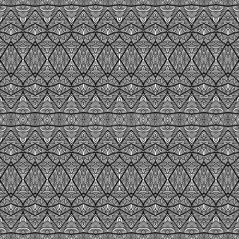 Seamless Abstract Black Pattern on a White Background Stock ...