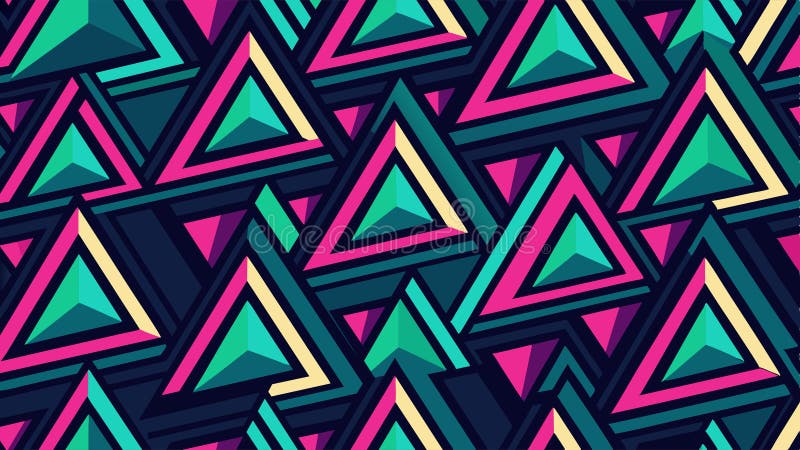 Seamless Abstract Black Triangle Repeating Background. Geometric Stock ...