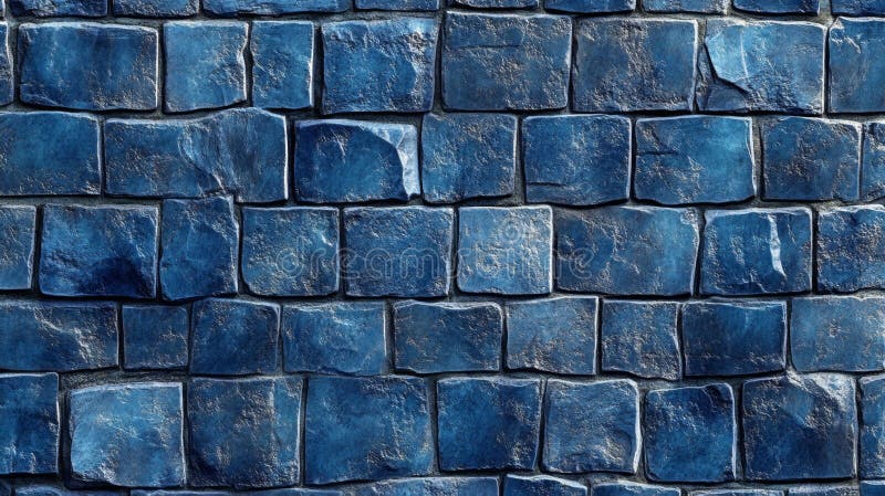 Seamless Abstract Blue Brick Texture with Intricate Details and Deep ...