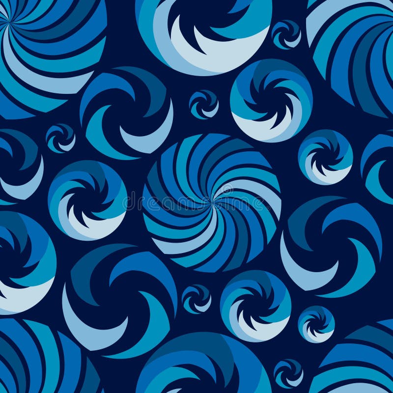 Seamless Abstract Blue Pattern Stock Vector - Illustration of vintage ...