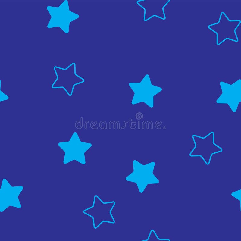 Seamless Abstract Blue Star Background. Vector Image Stock Vector ...
