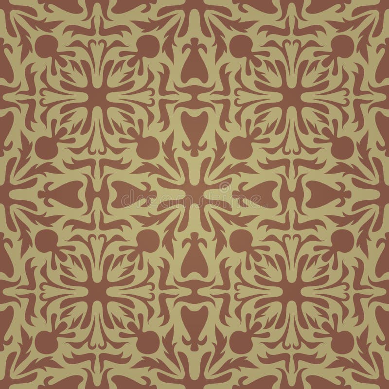 Seamless Brown Pattern with Cute Raindrops Stock Vector - Illustration ...