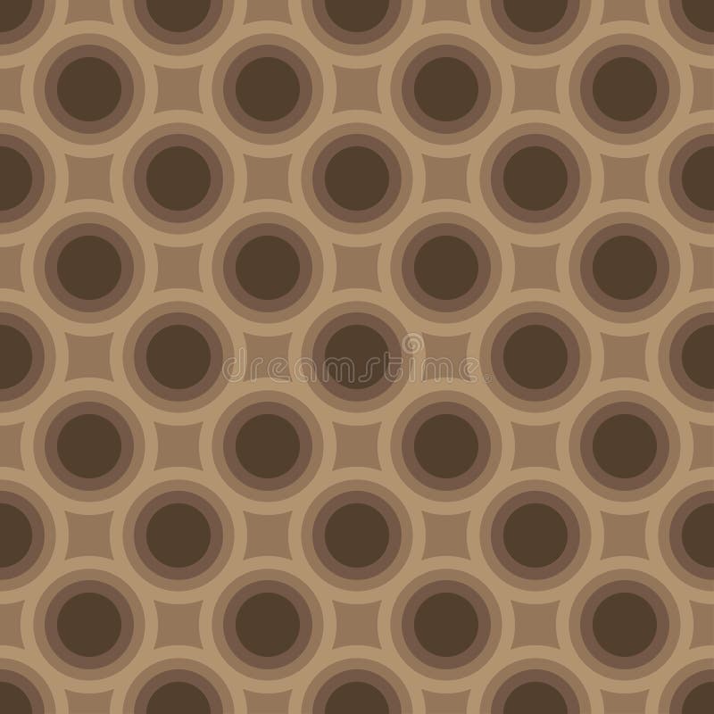 Seamless Abstract Circle Art Geometric Brown Pattern Stock Vector ...