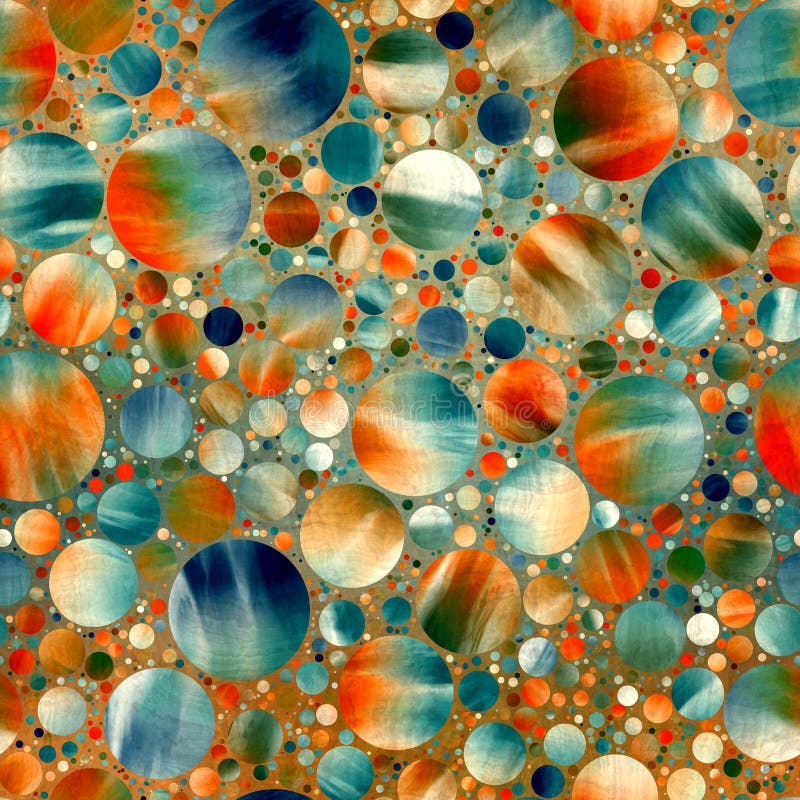 Seamless Abstract Circle Geo Pattern for Surface Print Stock Image ...