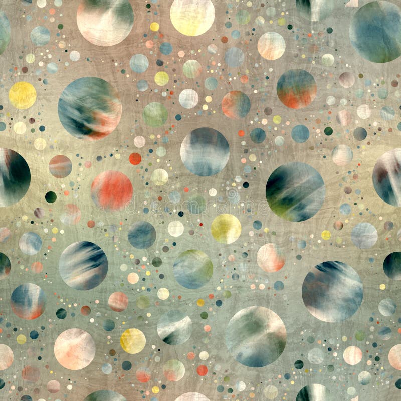 Seamless Abstract Circle Geo Pattern for Surface Print Stock ...