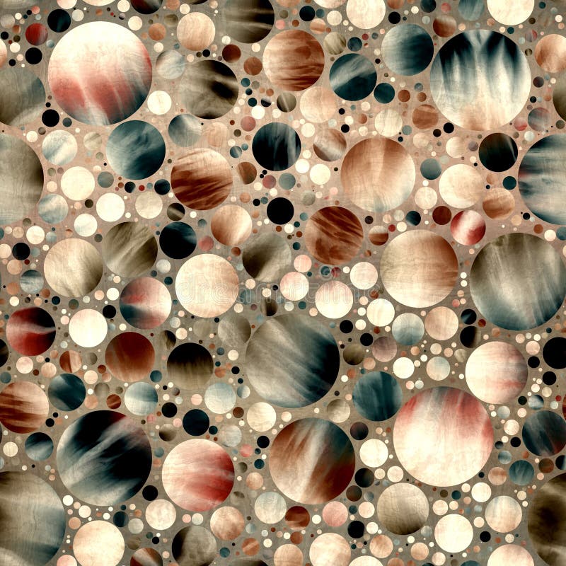Seamless Abstract Circle Geo Pattern for Surface Print Stock ...