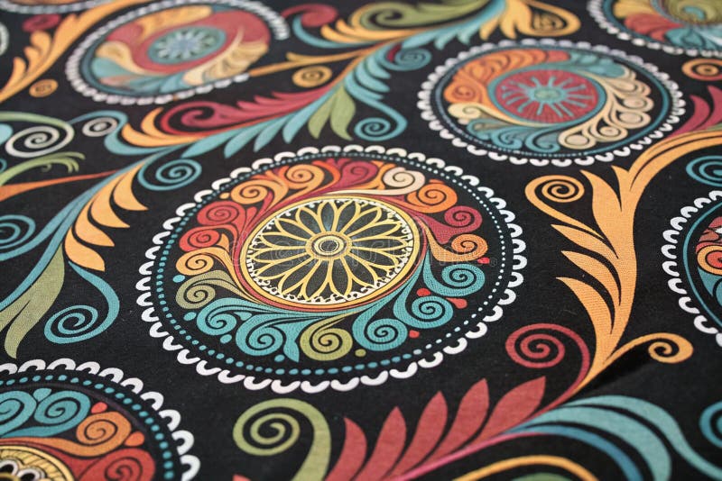 Seamless Abstract Circular Pattern on a Black Background. EPS10 ...