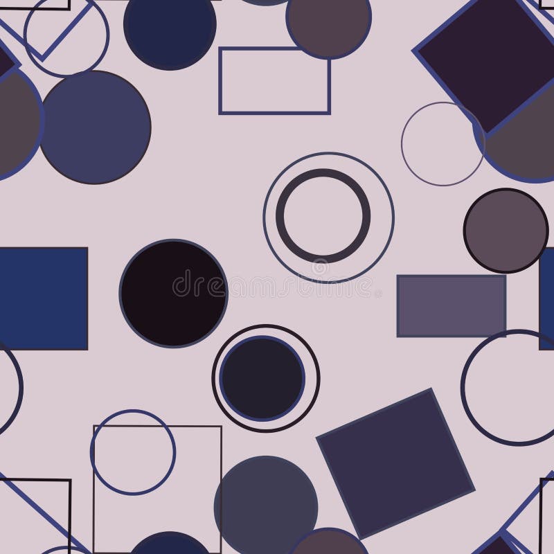 Seamless Abstract Colored Geometric Ellipse & Square Box Pattern. Art ...