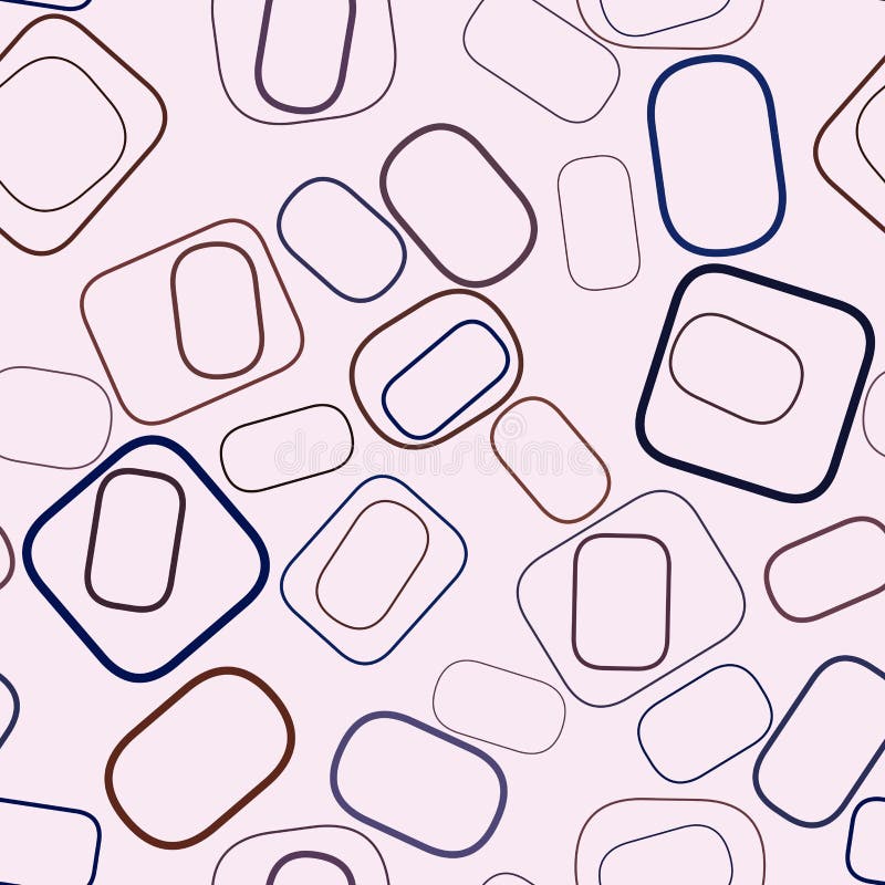 Seamless Abstract Colored Geometric Rounded Rectangle Pattern. Drawing ...