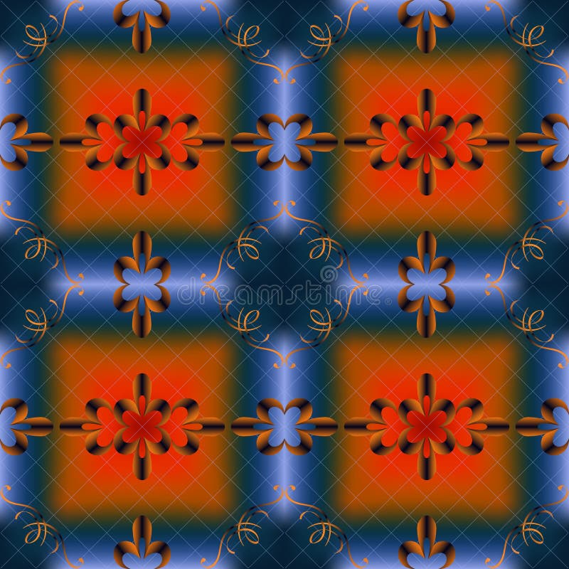 Seamless, Abstract, Colorful Pattern of Elements in Arabic, Asian ...