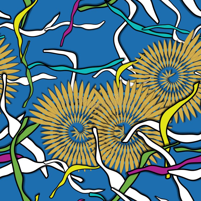 Seamless Abstract Composition Pattern Stock Illustration - Illustration ...