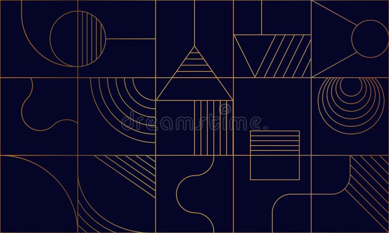 Seamless Abstract Composition. Simple Geometric Shapes Create an ...