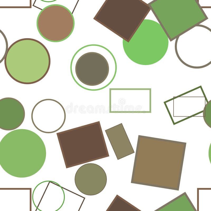 Seamless Abstract Conceptual Geometric Ellipse & Square Box Pattern ...