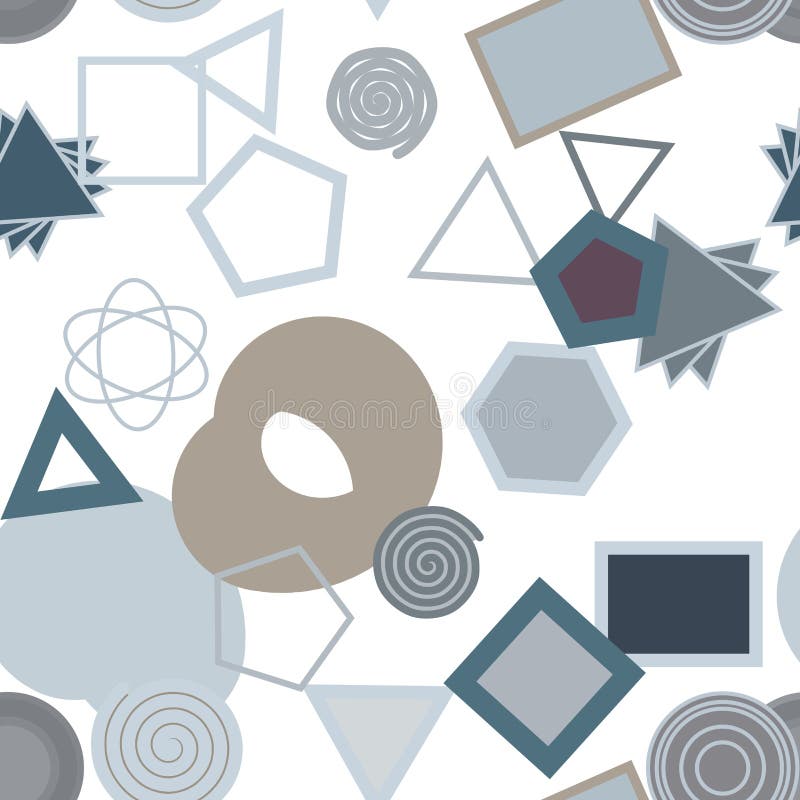 Seamless Abstract Conceptual Geometric Mixed Pattern. Canvas ...