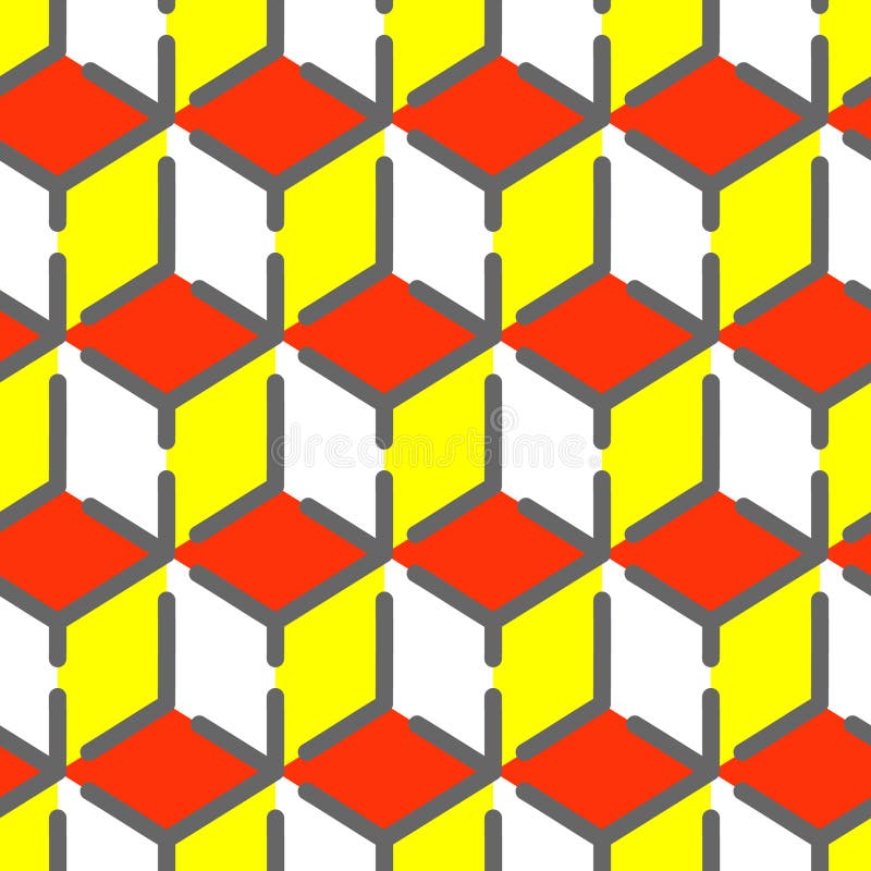 Seamless Abstract Cube Geometric Vector, Cool Pattern. Stock ...