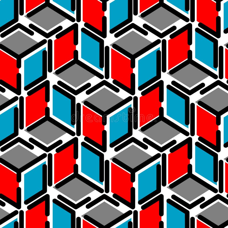 Seamless Abstract Cube Geometric Vector, Cool Pattern. Stock Vector ... Seamless Abstract Cube Geometric Vector, Cool Pattern. Stock Vector ...