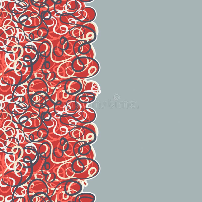 Seamless Abstract Curly Wave Pattern Stock Illustration - Illustration ...