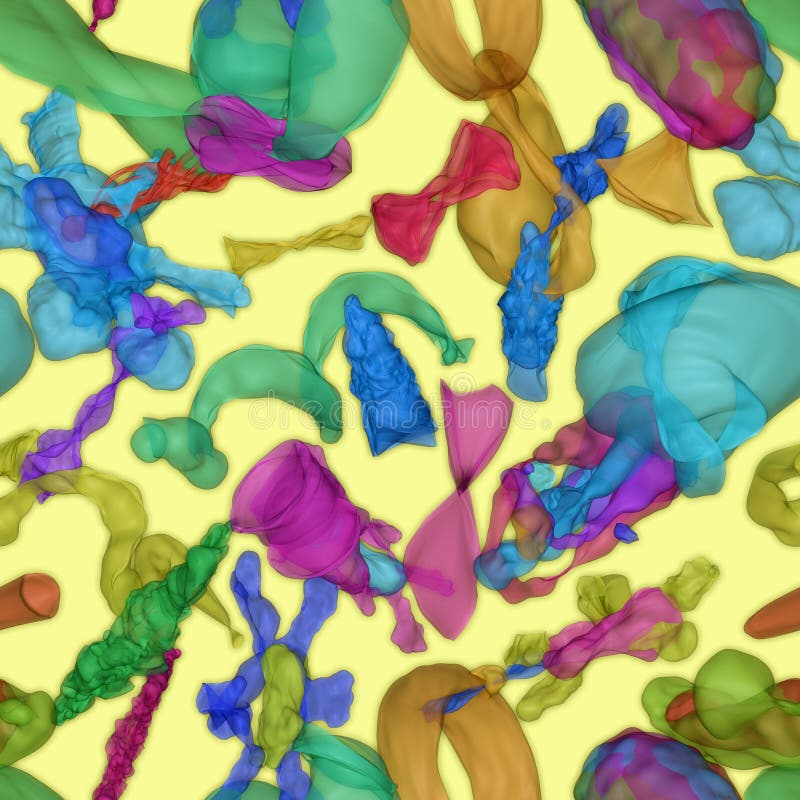 Seamless Abstract 3D Pattern with Colorful Fluid Shapes Tilable Pattern ...