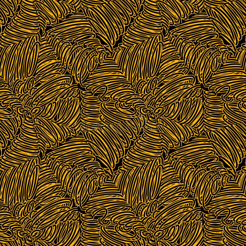 Seamless Abstract Doodle Pattern Stock Illustration - Illustration of ...