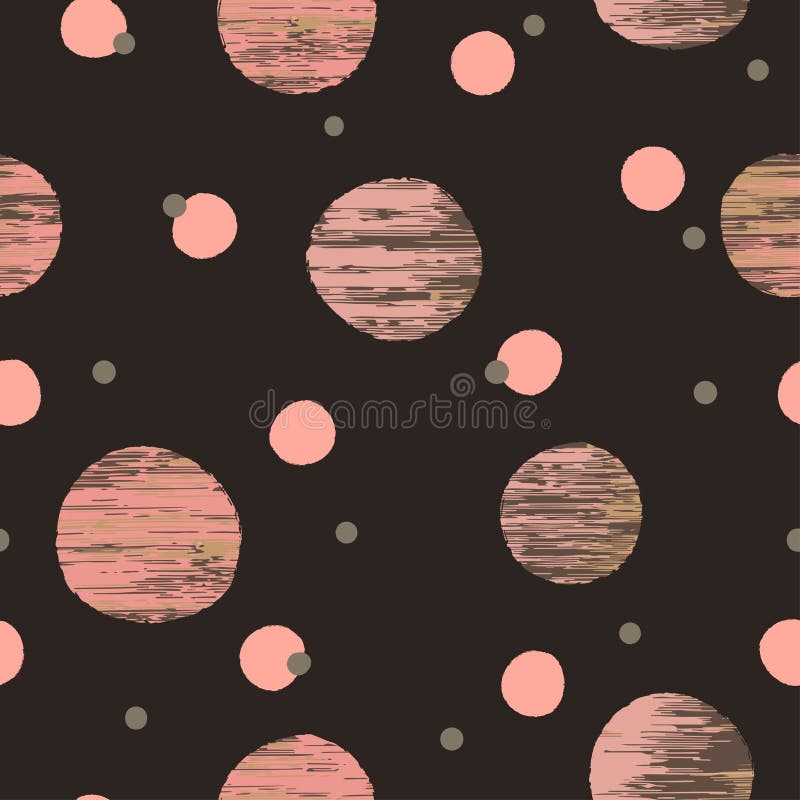Seamless Abstract Dotted Pattern with Pink Circles Stock Vector ...