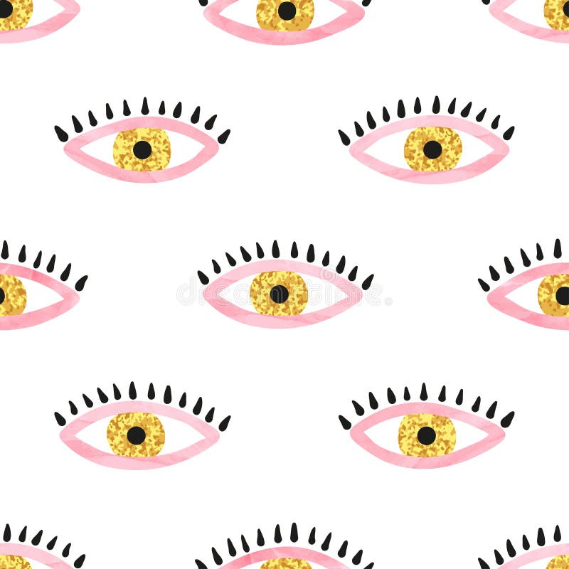 Seamless Abstract Eyes Pattern. Vector Background Stock Vector ...