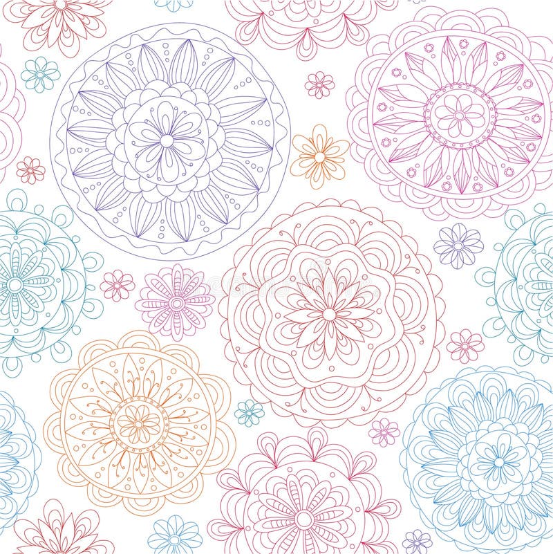 Seamless Abstract Floral Background Stock Vector - Illustration of ...