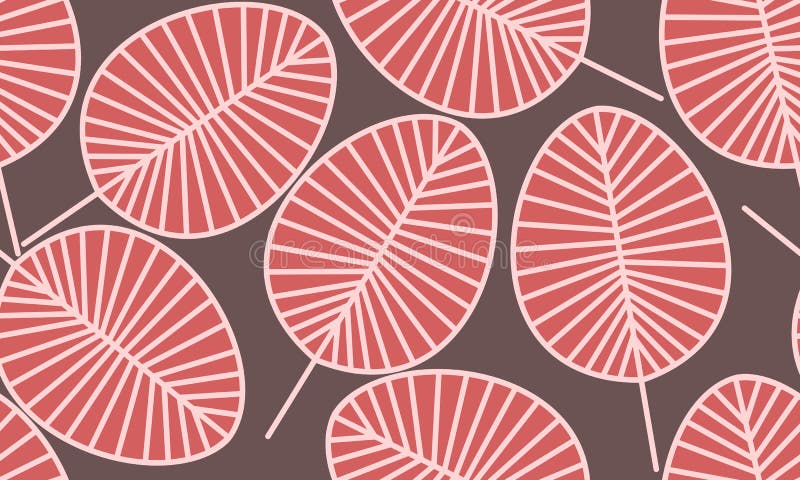 Seamless Abstract Floral Background with Modern Leaves Stock Vector ...