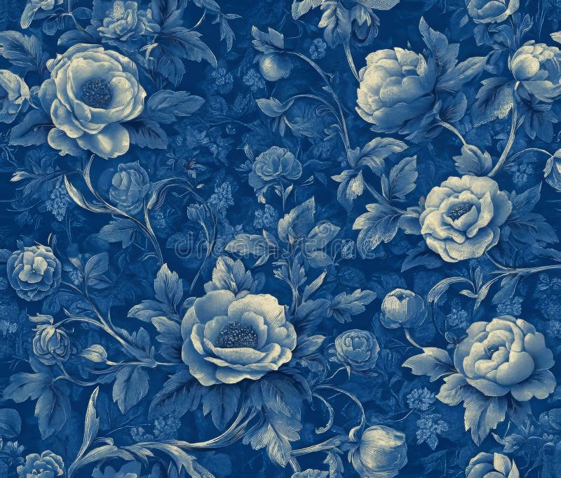 A Seamless Abstract Flower Pattern with a Dotted Design, Complemented ...