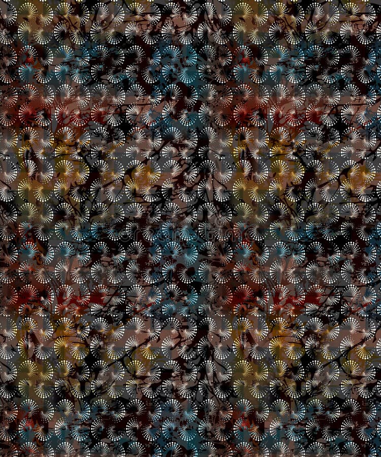 Seamless Abstract Geometric Allover Patterns Illustrations for Fabrics ...