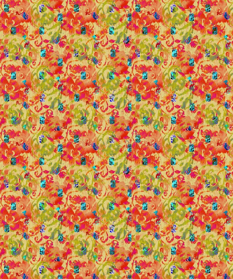 Seamless Abstract Geometric Allover Patterns Illustrations for Fabrics ...