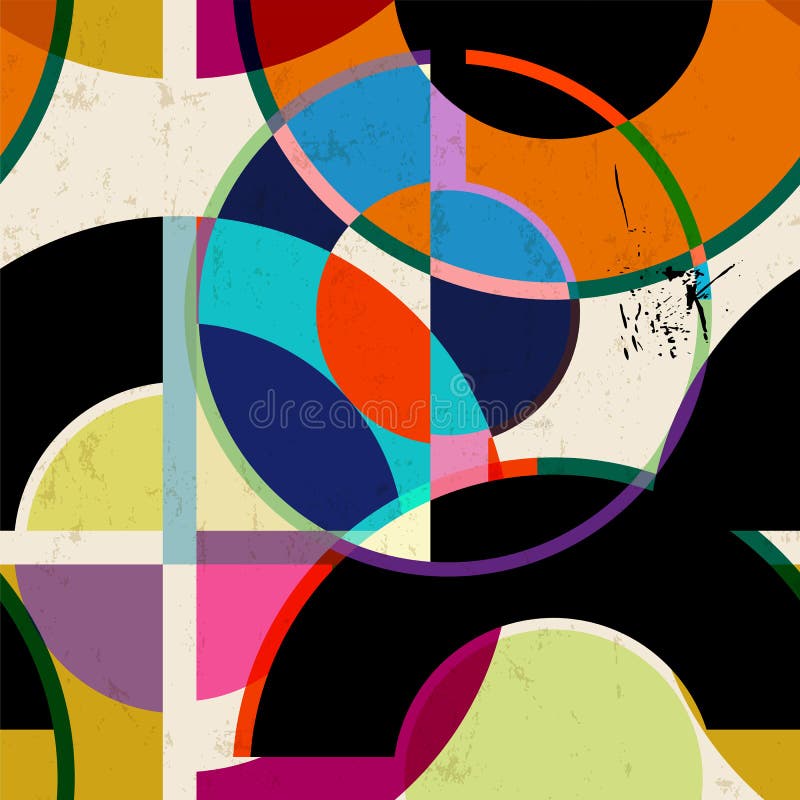 Seamless Abstract Geometric Background Pattern, Retro/vintage Style ...