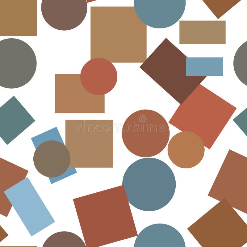 Seamless Abstract Geometric Background with Shape of Ellipse & Square ...