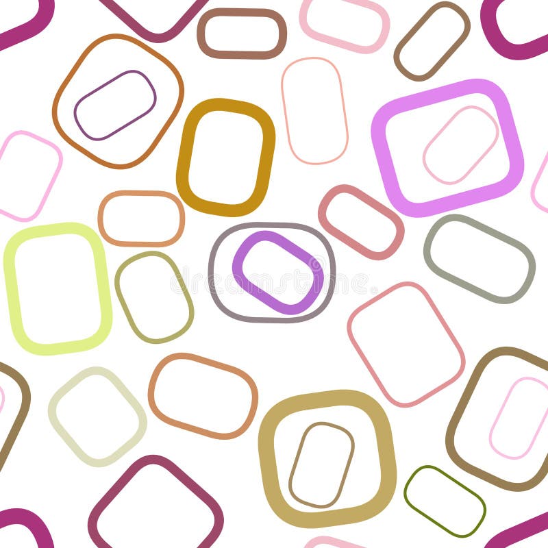Seamless Abstract Geometric Background with Shape of Rounded Rectangle ...