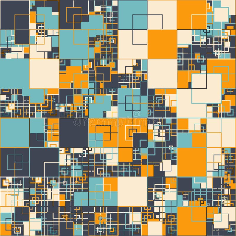 Seamless Abstract Geometric Composition with Multicolor Interlaced ...