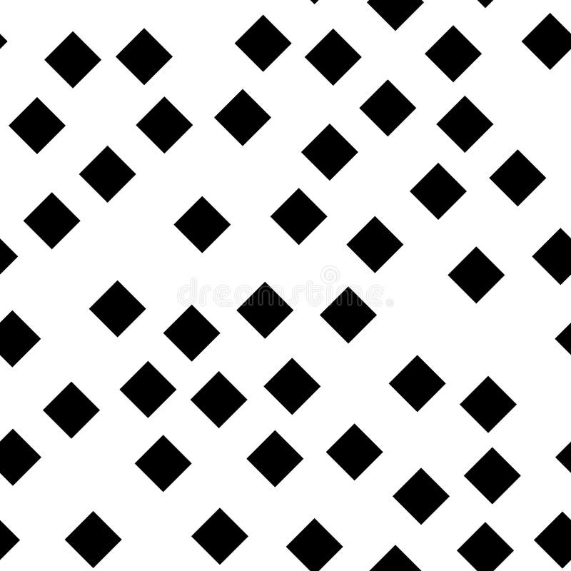 Seamless Abstract Geometric Pattern of Black Squares in Random Order ...