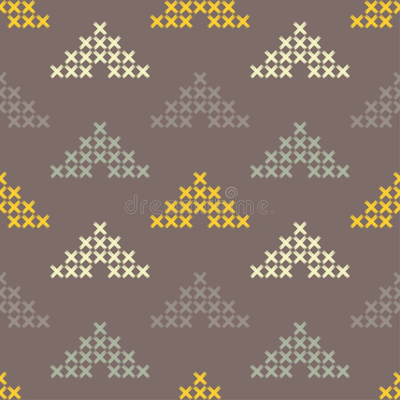 Seamless Abstract Geometric Pattern. Cross-stitch. Mosaic Texture ...