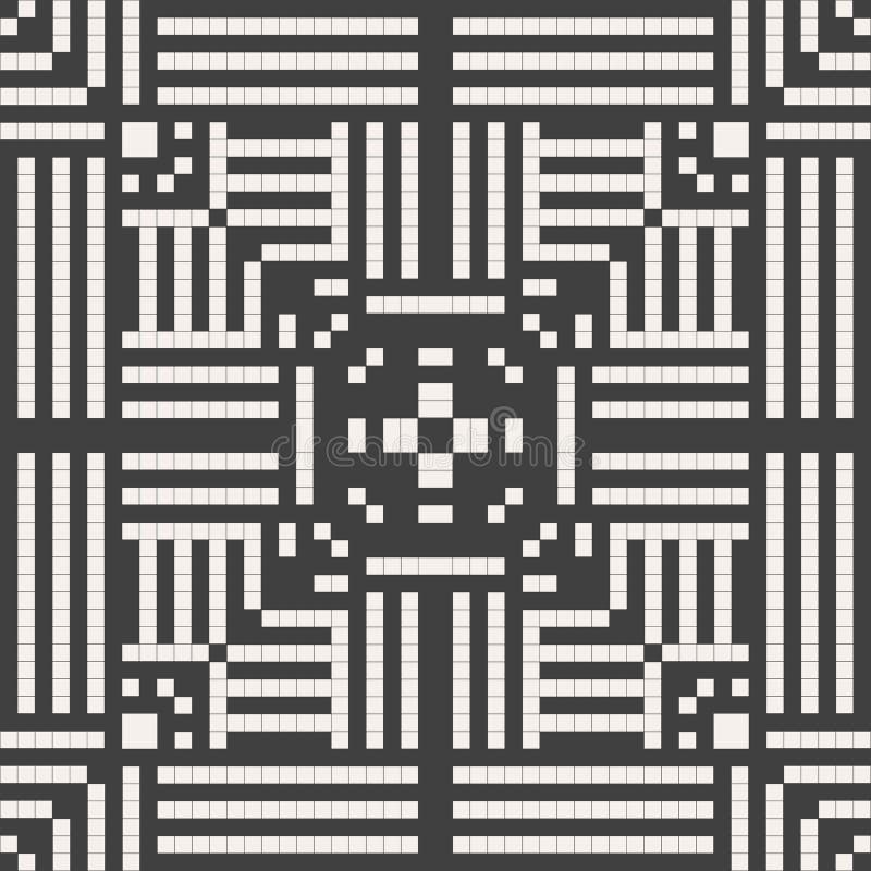 Seamless Abstract Geometric Pattern. Elements of the Motif are Made in ...
