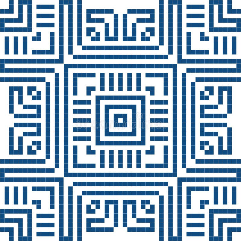 Seamless Abstract Geometric Pattern. Elements of the Motif are Made in ...