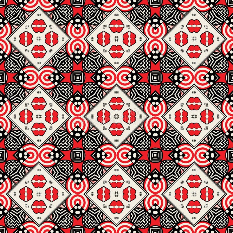 Seamless Abstract Geometric Pattern Illustration Stock Illustration ...