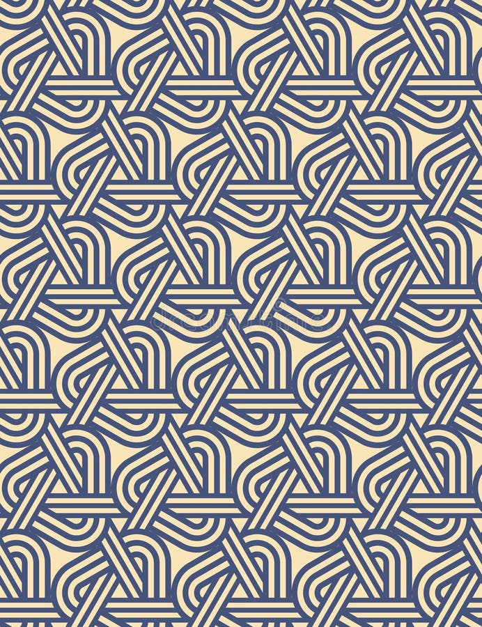 Seamless Abstract Geometric Pattern Japanese Stylish Texture Blue And