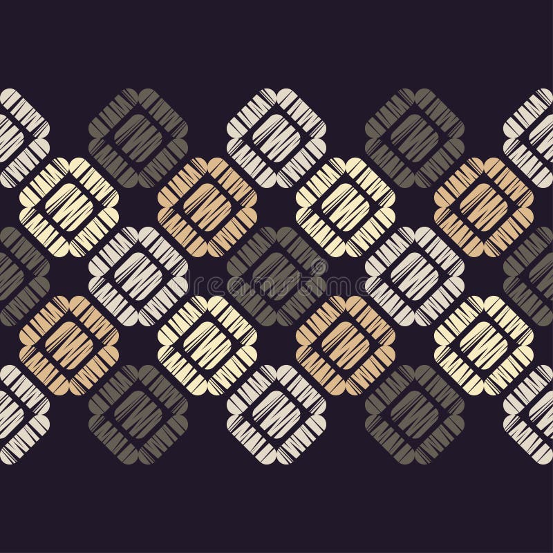 Seamless Abstract Geometric Pattern. Mosaic Texture. Brushwork. Hand ...