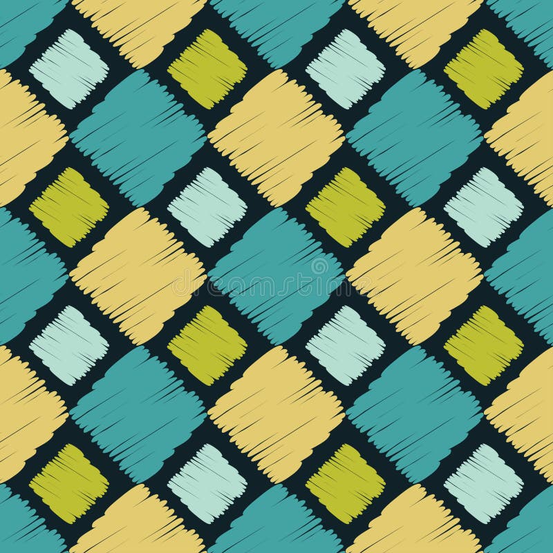 Seamless Abstract Geometric Pattern. Mosaic Texture. Brushwork. Hand ...