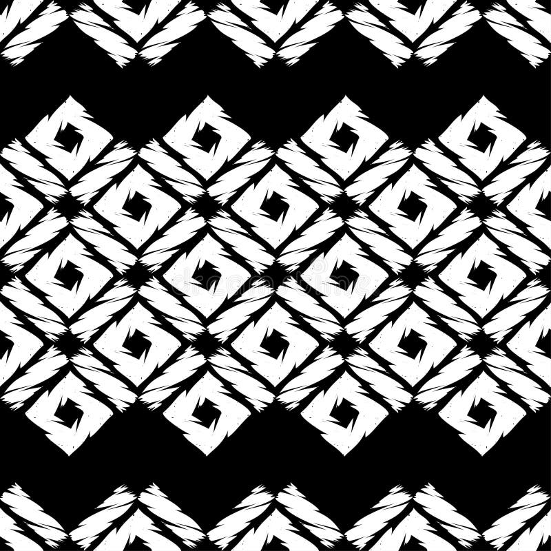 Seamless Abstract Geometric Pattern. Mosaic Texture. Brushwork. Hand ...