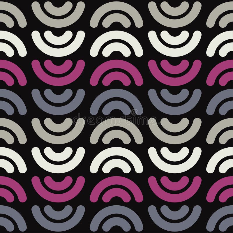 Seamless Abstract Geometric Pattern. Mosaic Texture. Semicircle. Wave ...