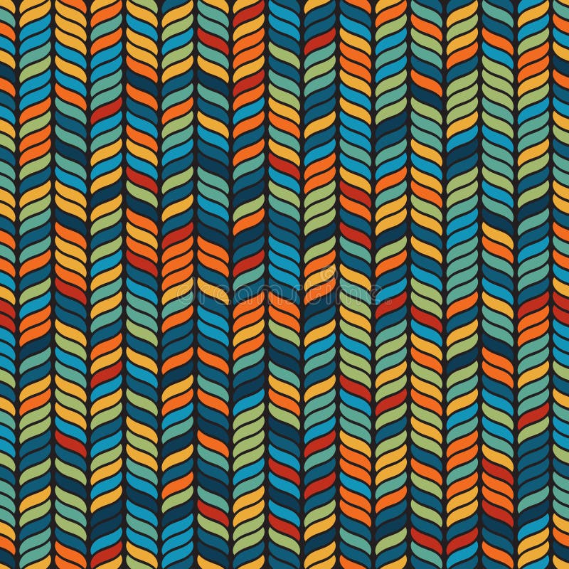 Seamless Abstract Geometric Pattern with Multicolored Vertical Ropes on ...