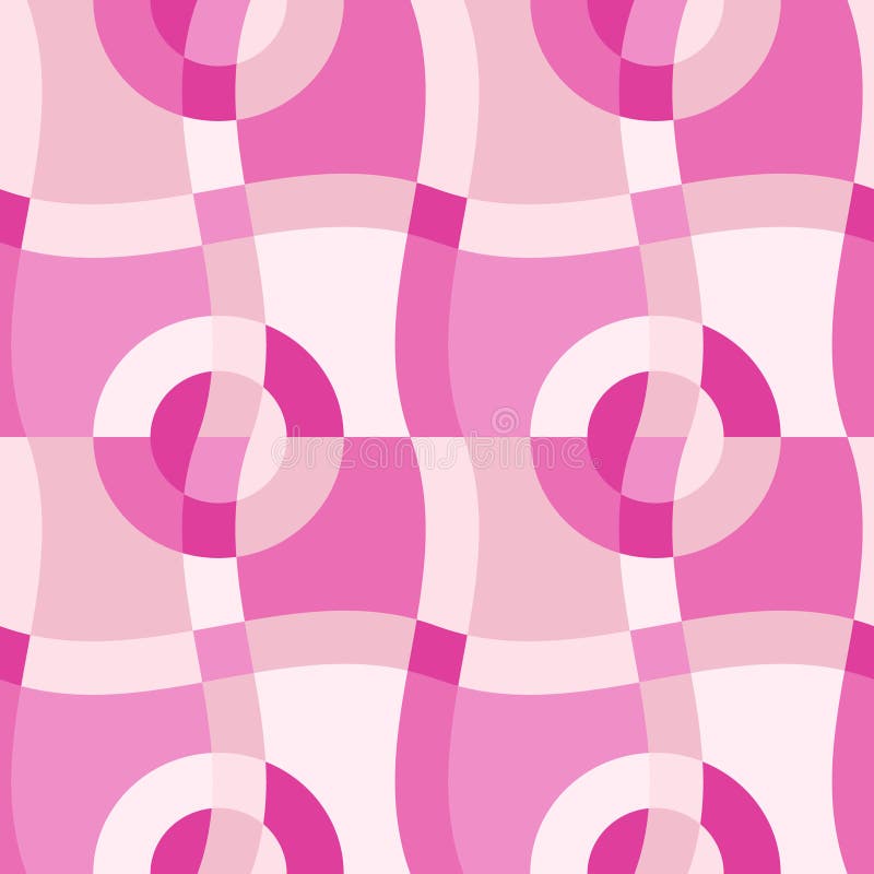 Seamless Abstract Geometric Pattern in Pink Tones Stock Vector ...