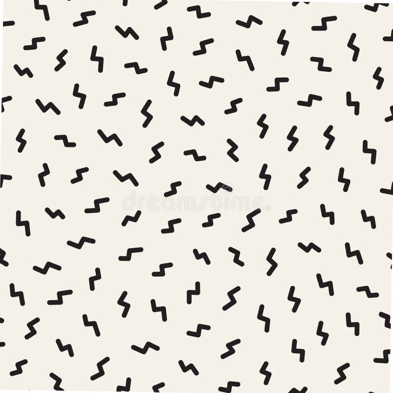 Seamless Abstract Geometric Pattern in Retro Memphis Style. Scatteres ...