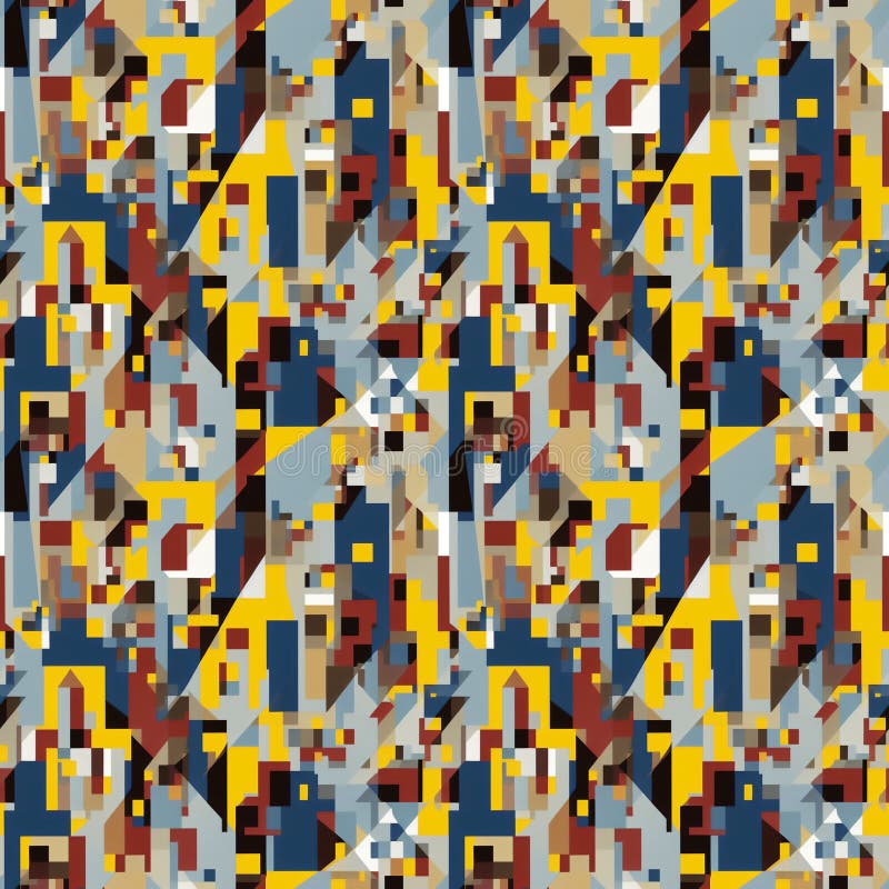 Seamless Abstract Geometric Pattern Stock Illustration - Illustration ...