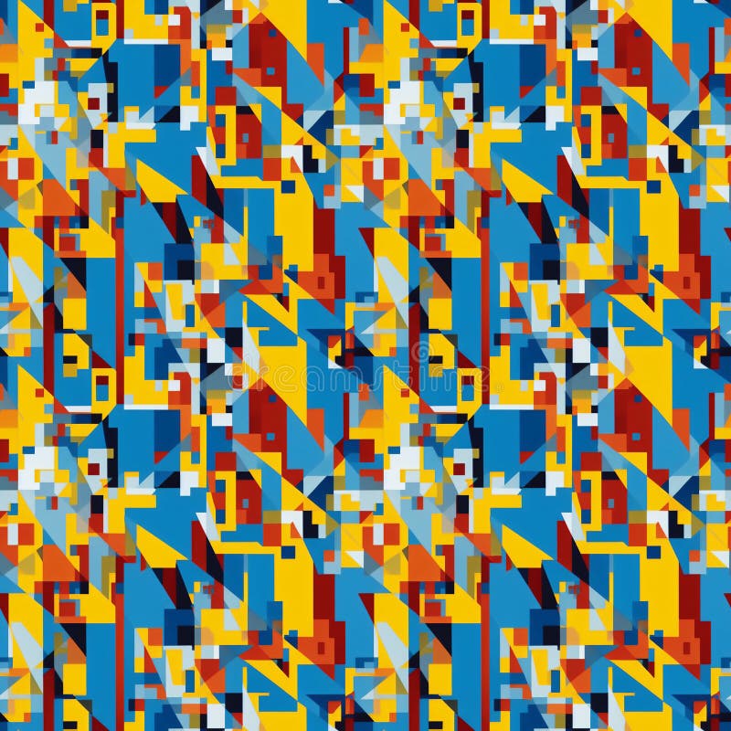 Seamless Abstract Geometric Pattern Stock Illustration - Illustration ...